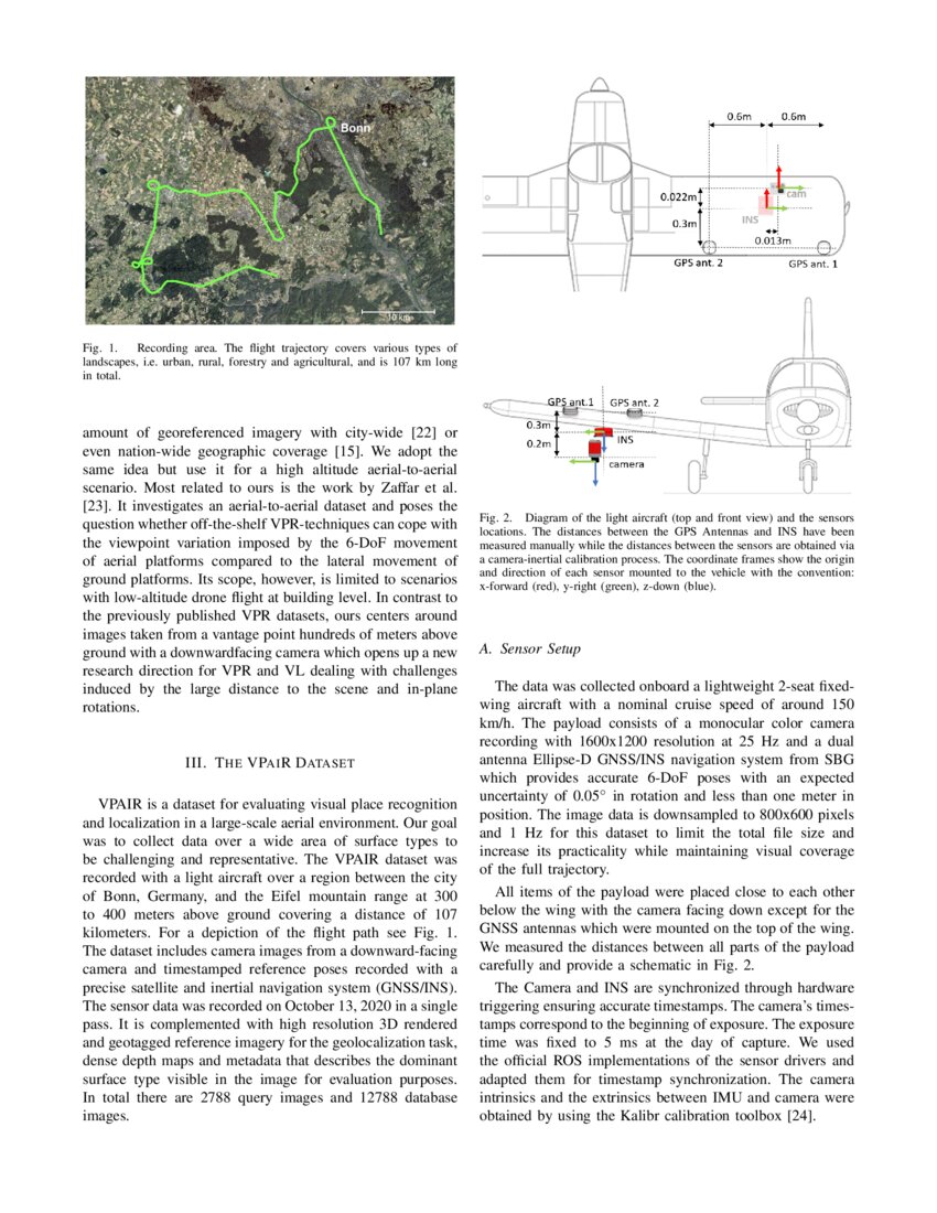 VPAIR – Aerial Visual Place Recognition and Localization in Large-scale Outdoor Environments ...