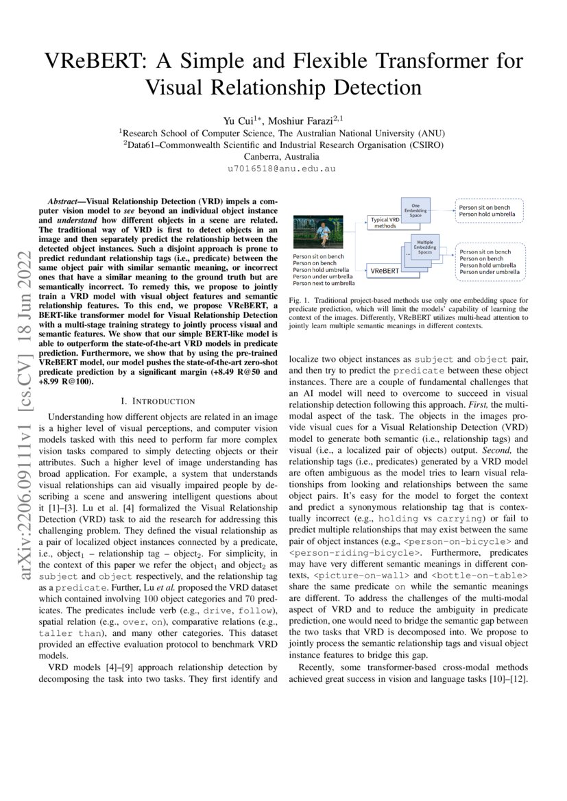 VReBERT: A Simple and Flexible Transformer for Visual Relationship Detection | DeepAI