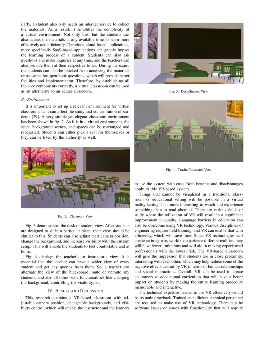 VREd: A Virtual Reality-Based Classroom for Online Education Using Unity3D WebGL | DeepAI