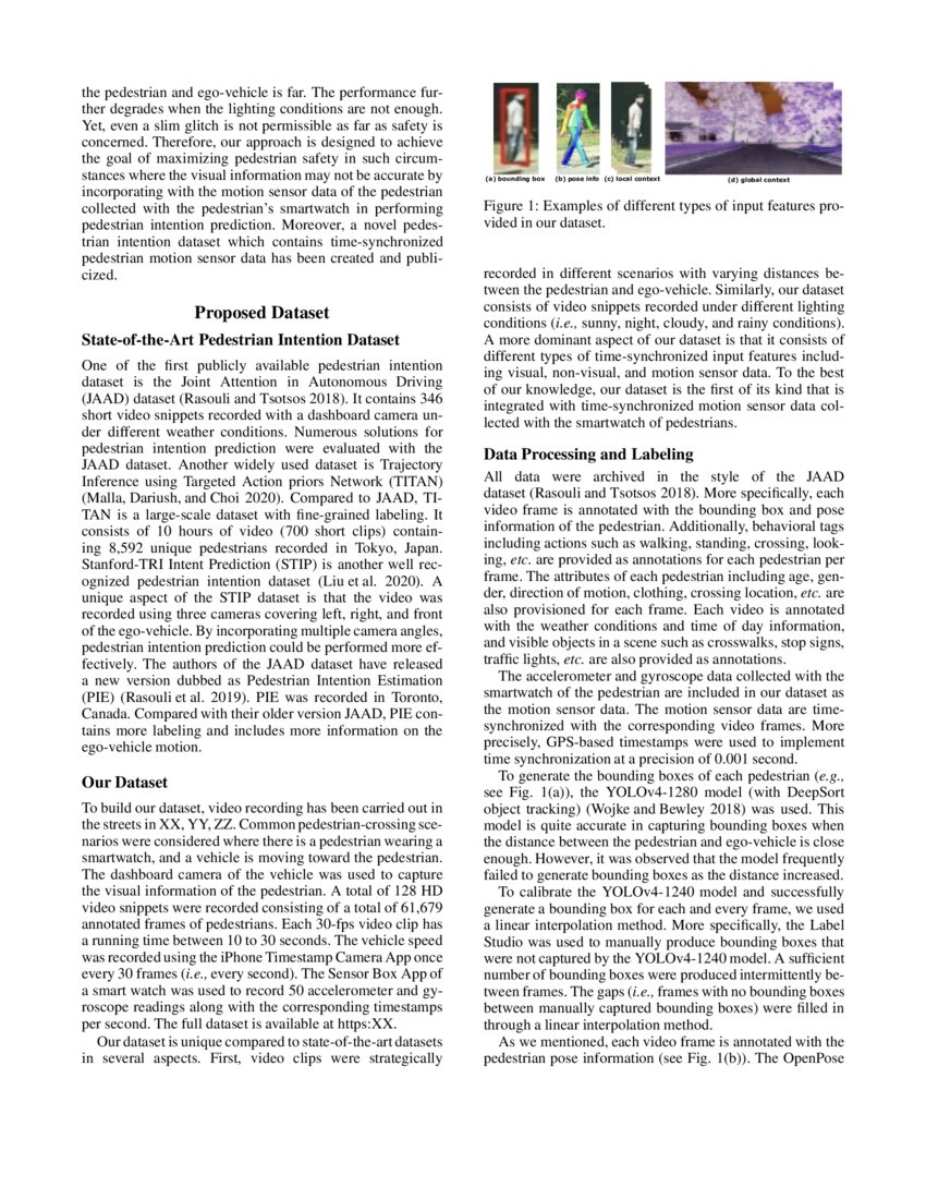 Watchped Pedestrian Crossing Intention Prediction Using Embedded Sensors Of Smartwatch Deepai