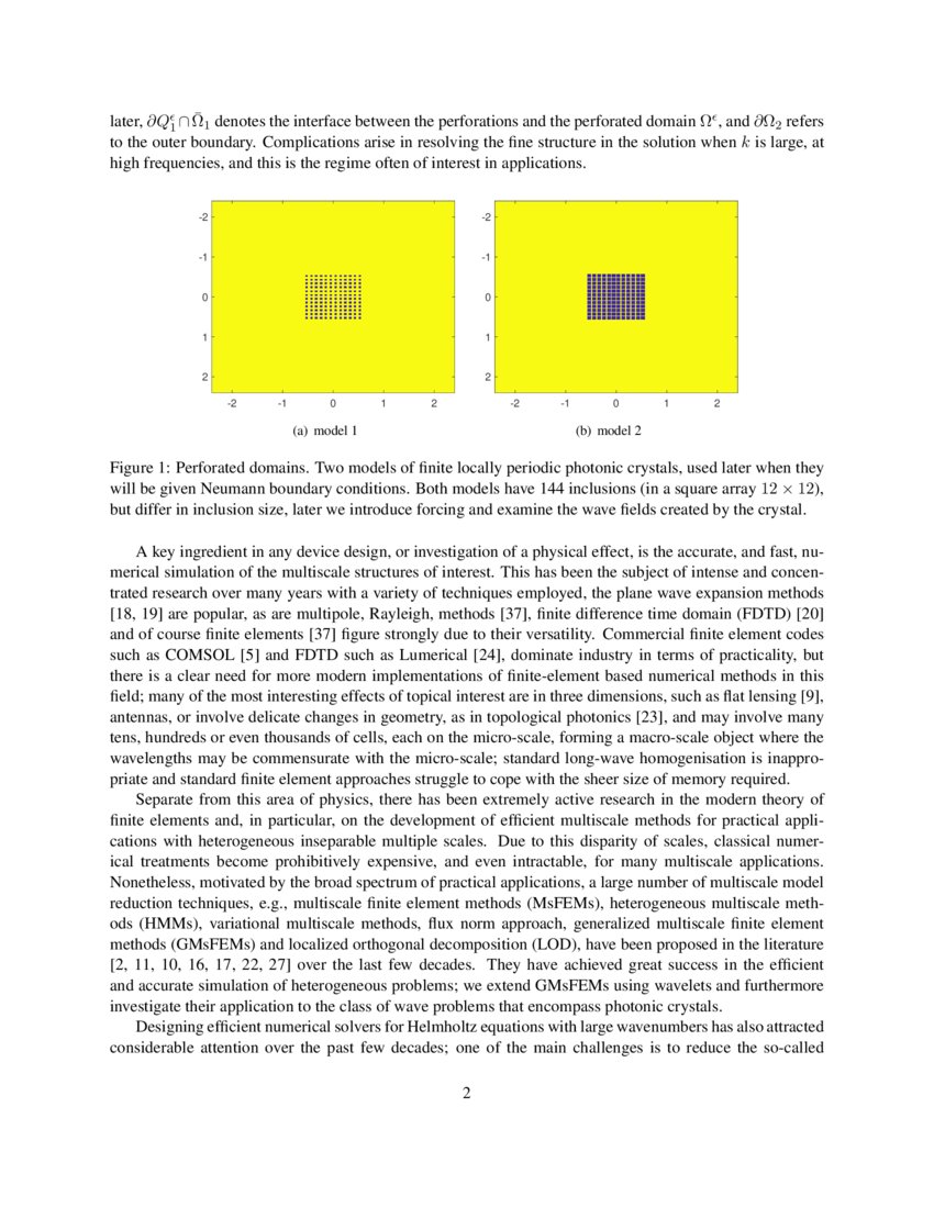 Wavelet-based Edge Multiscale Finite Element Method for Helmholtz problems in perforated domains ...