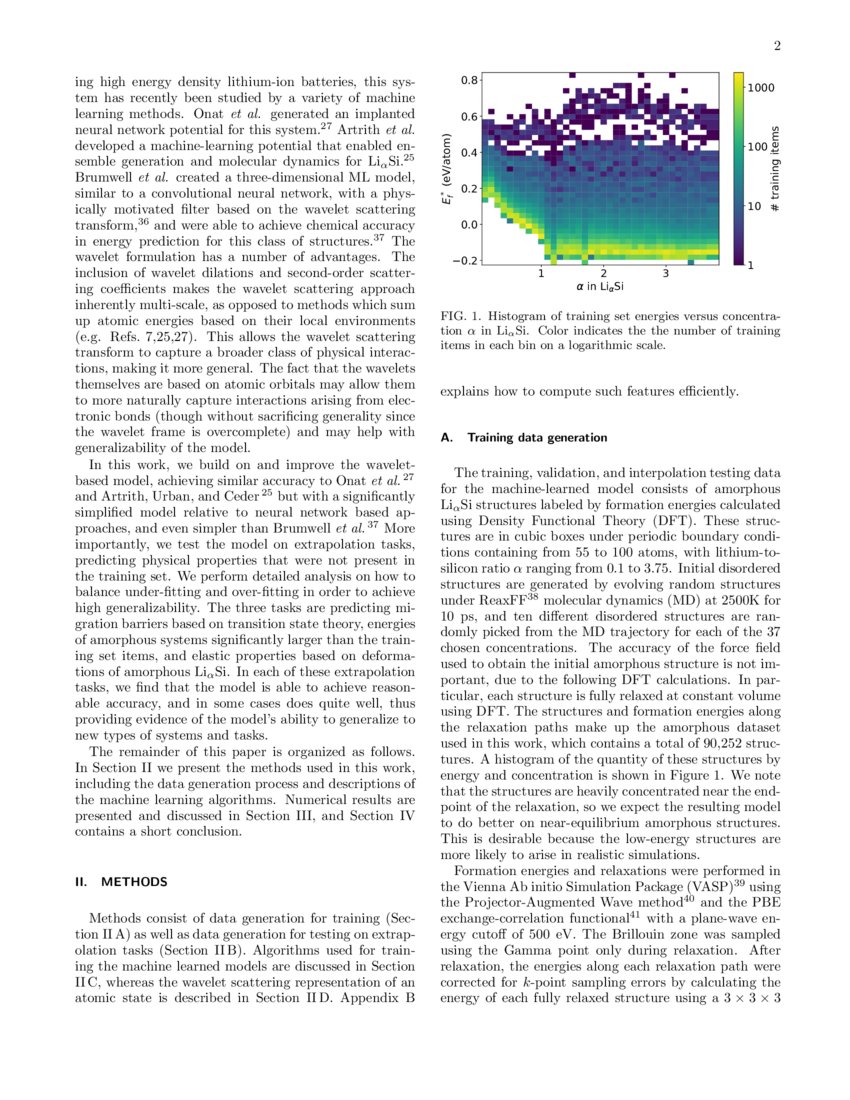 Wavelet Scattering Networks for Atomistic Systems with Extrapolation of Material Properties | DeepAI