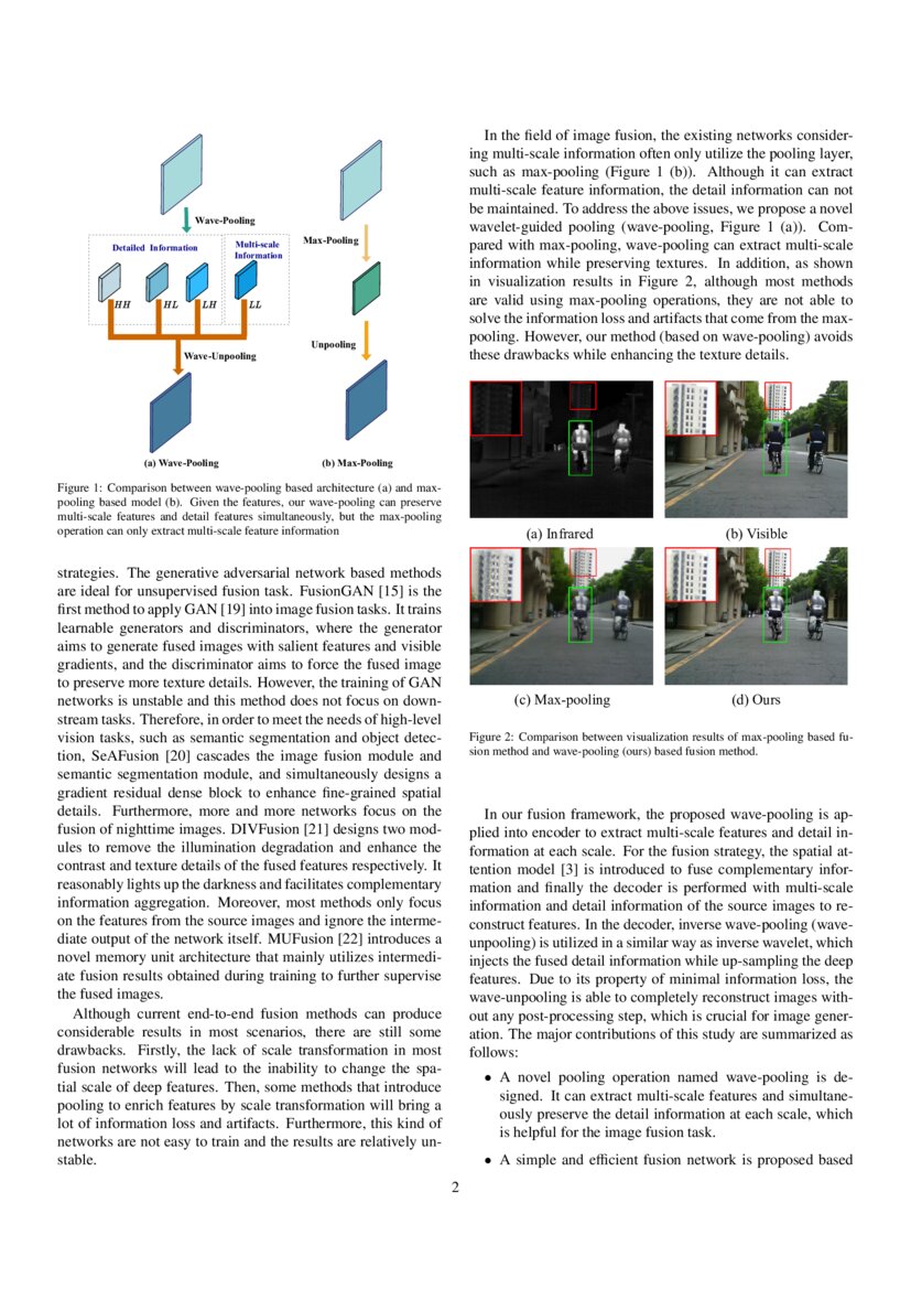 Wavepf A Novel Fusion Approach Based On Wavelet Guided Pooling For