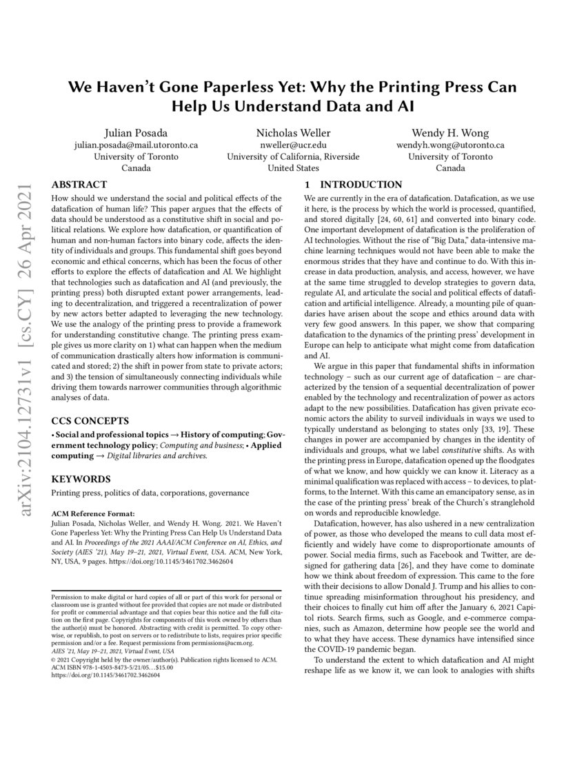 We Haven't Gone Paperless Yet: Why the Printing Press Can Help Us ...