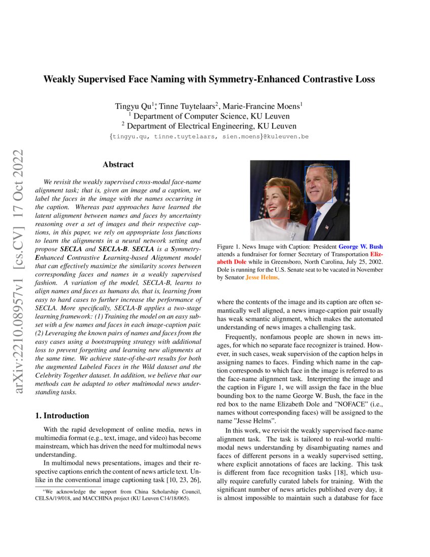 Weakly Supervised Face Naming with Symmetry-Enhanced Contrastive Loss ... Weakly Supervised Face Naming with Symmetry-Enhanced Contrastive Loss ...