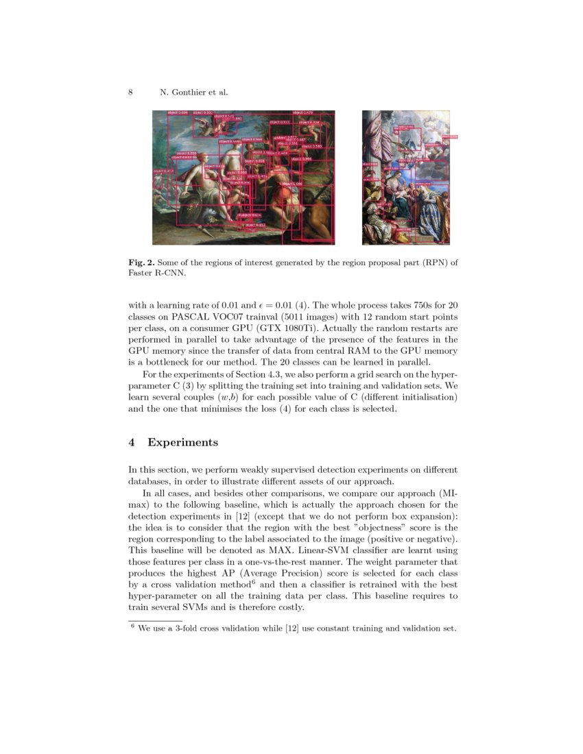 Weakly Supervised Object Detection In Artworks Deepai