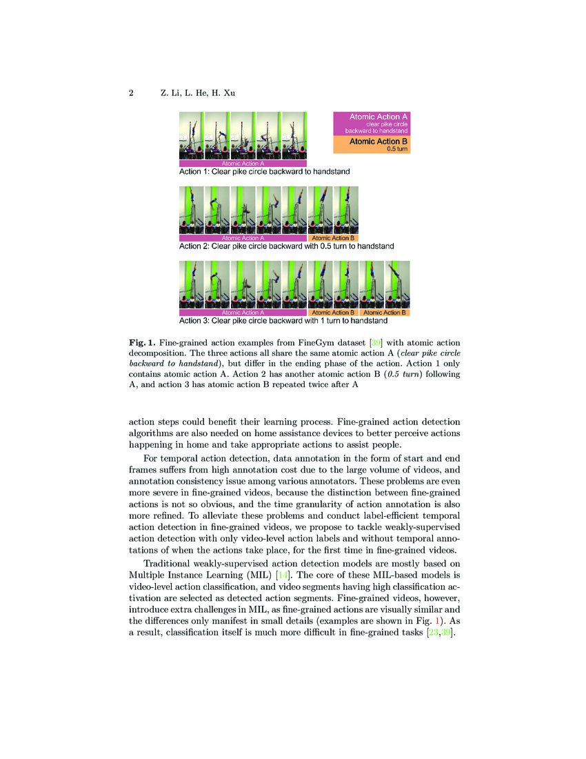 Weakly-Supervised Temporal Action Detection for Fine-Grained Videos with Hierarchical Atomic ...