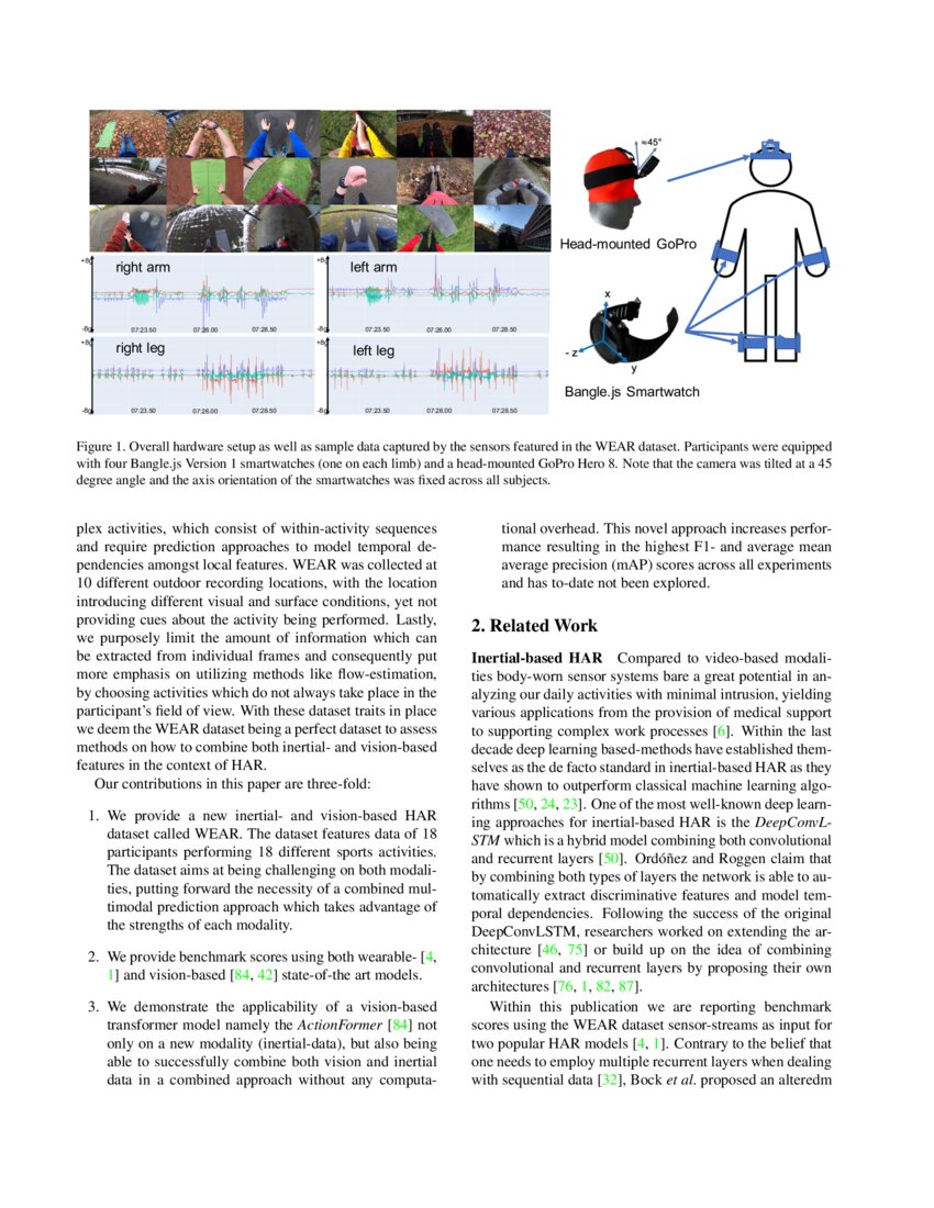 Wear A Multimodal Dataset For Wearable And Egocentric Video Activity