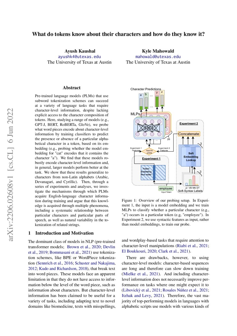 What do tokens know about their characters and how do they know it ...