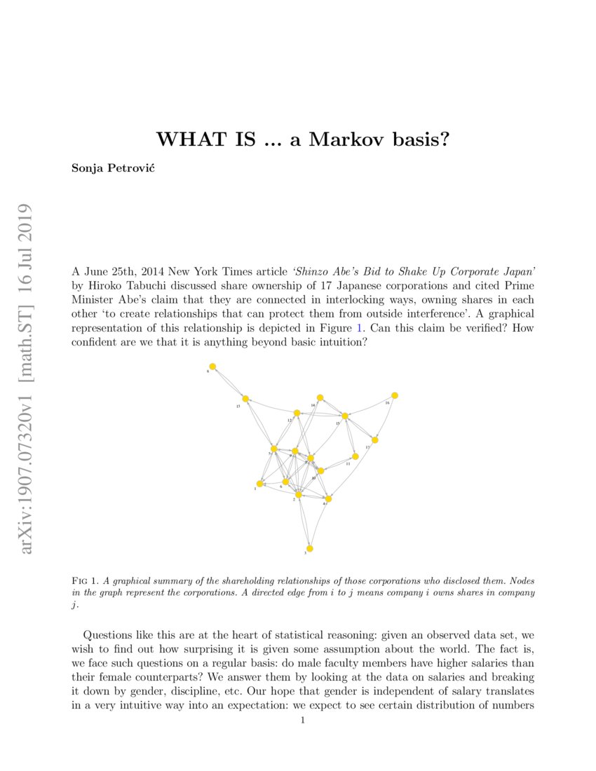 What Is A Markov Basis DeepAI What Is A Markov Basis DeepAI