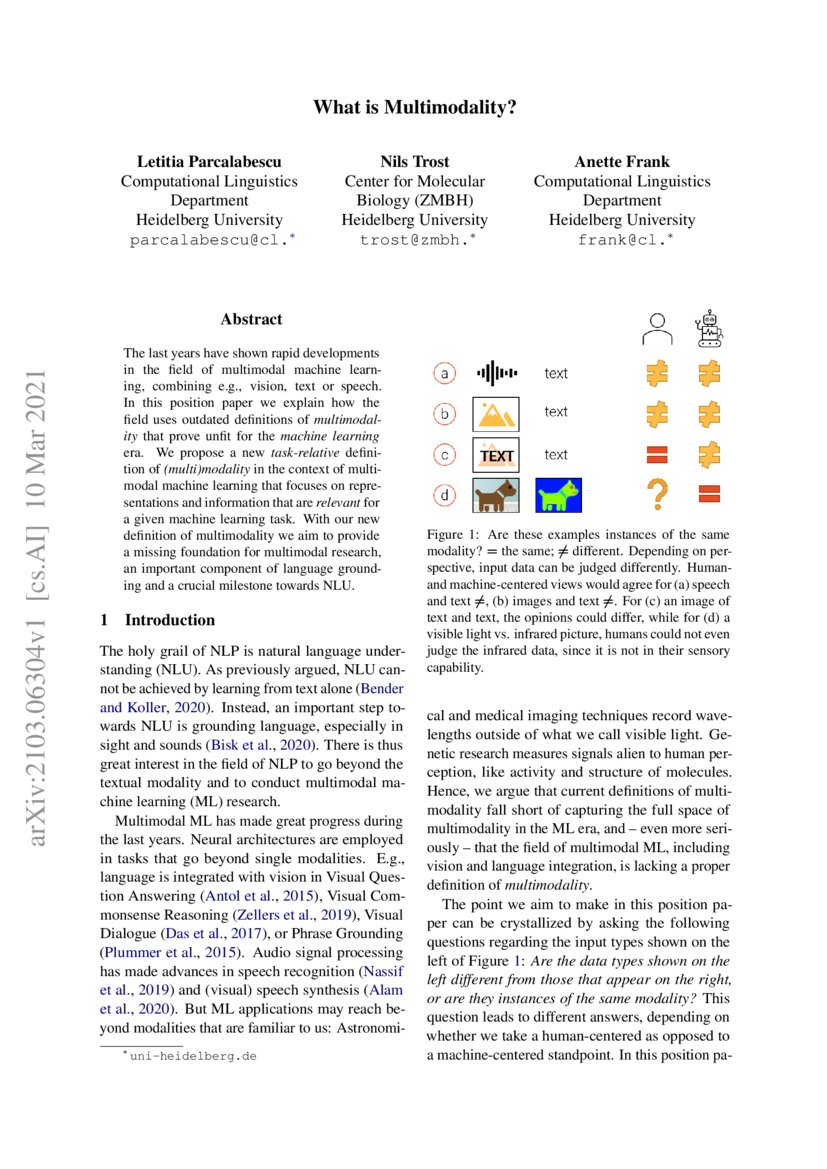 What is Multimodality? | DeepAI
