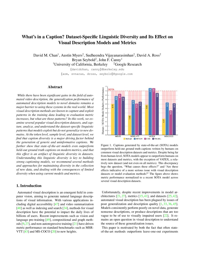 What's in a Caption? Dataset-Specific Linguistic Diversity and Its ...