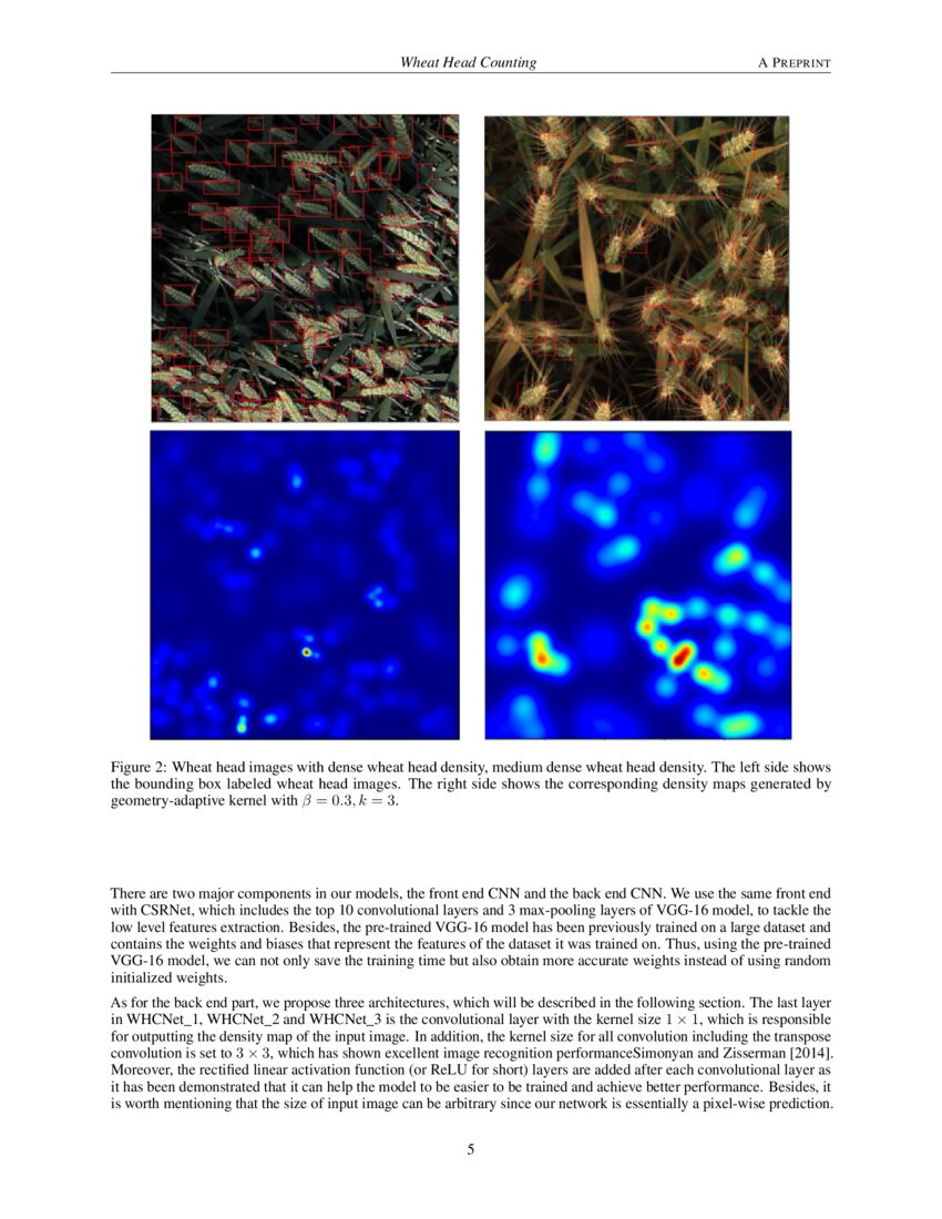 Wheat Head Counting by Estimating a Density Map with Convolutional Neural Networks | DeepAI