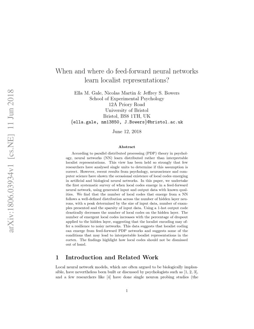 When and where do feed-forward neural networks learn localist ...