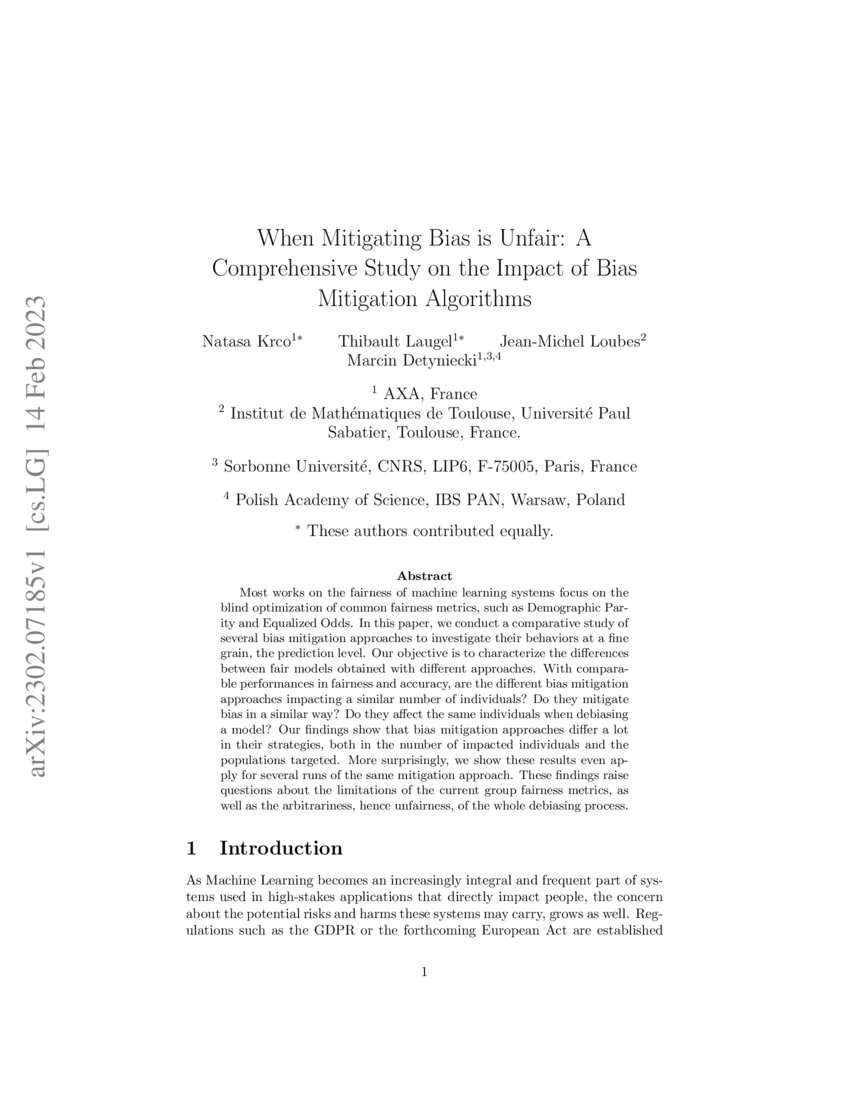 When Mitigating Bias is Unfair: A Comprehensive Study on the Impact of Bias Mitigation ...