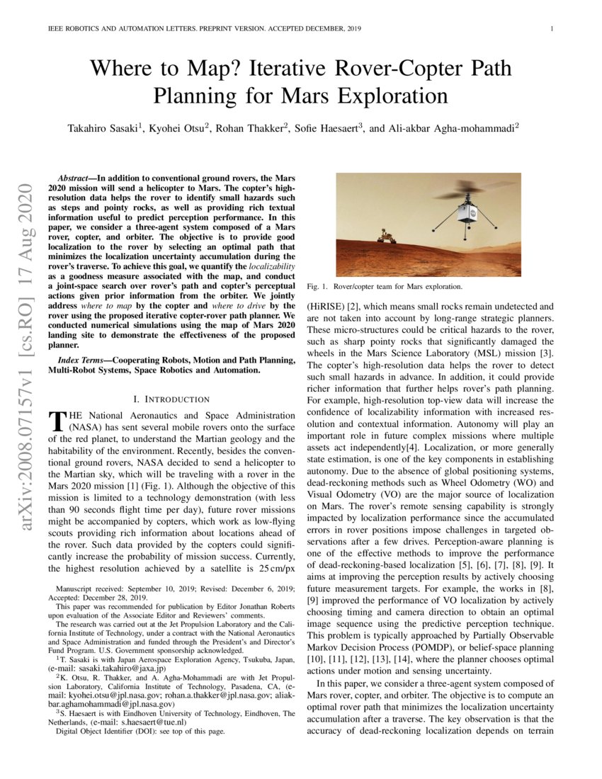Where to Map? Iterative Rover-Copter Path Planning for Mars Exploration ...