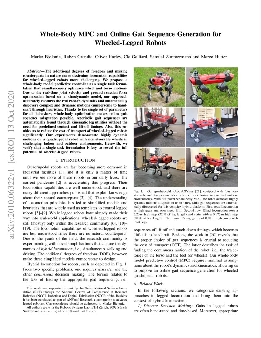 Whole-Body MPC and Online Gait Sequence Generation for Wheeled-Legged ...