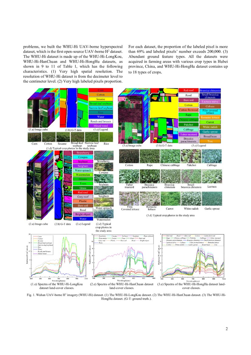 WHU-Hi: UAV-borne hyperspectral with high spatial resolution (H2) benchmark datasets for ...