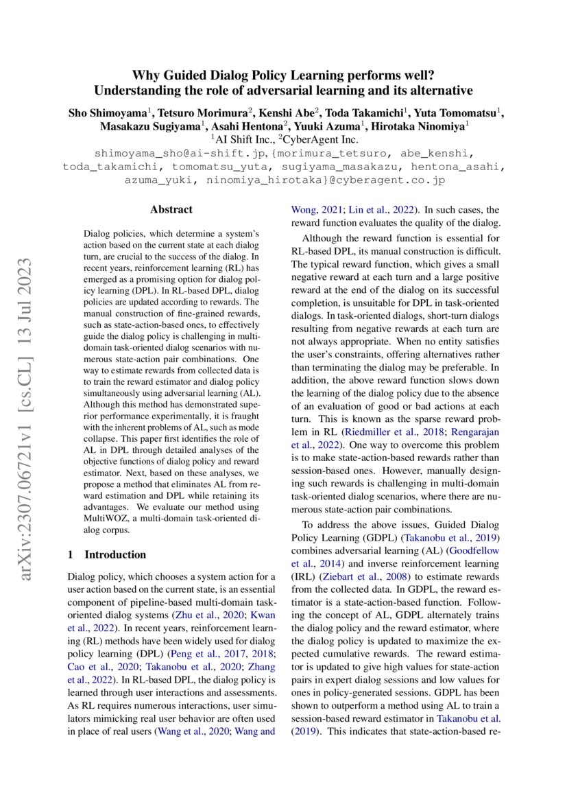 Why Guided Dialog Policy Learning Performs Well Understanding The Role Of Adversarial Learning