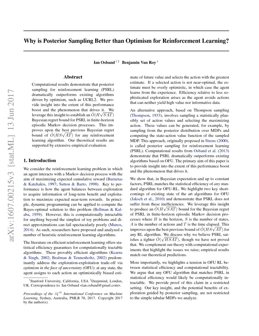 Why is Posterior Sampling Better than Optimism for Reinforcement ...
