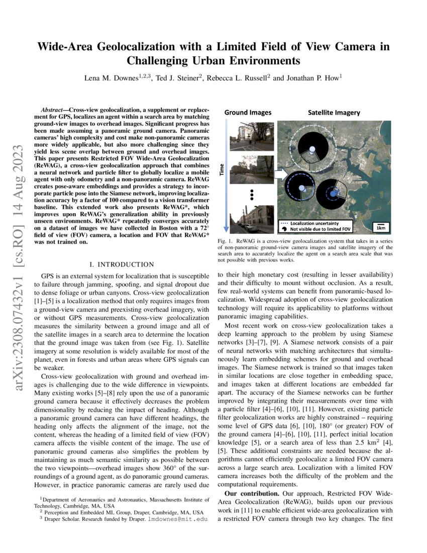 Wide-Area Geolocalization with a Limited Field of View Camera in Challenging Urban Environments ...