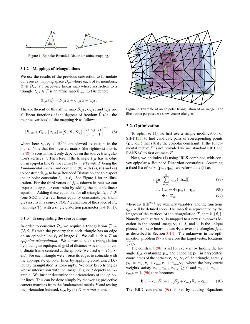 Wide baseline stereo matching with convex bounded-distortion ...