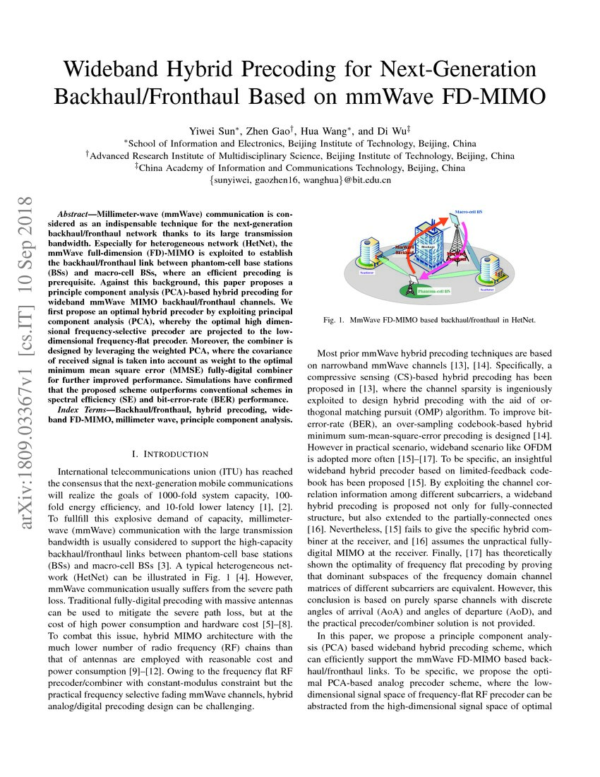 Wideband Hybrid Precoding for Next-Generation Backhaul/Fronthaul Based ...