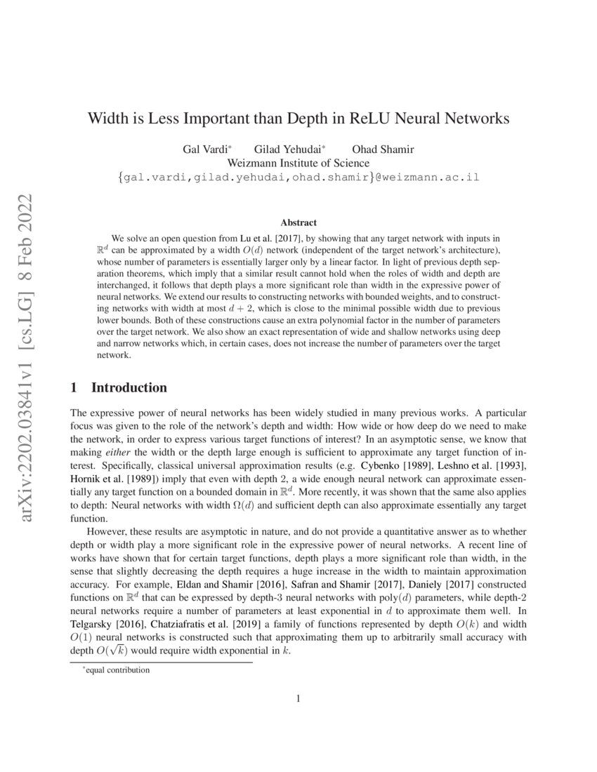 Width is Less Important than Depth in ReLU Neural Networks | DeepAI