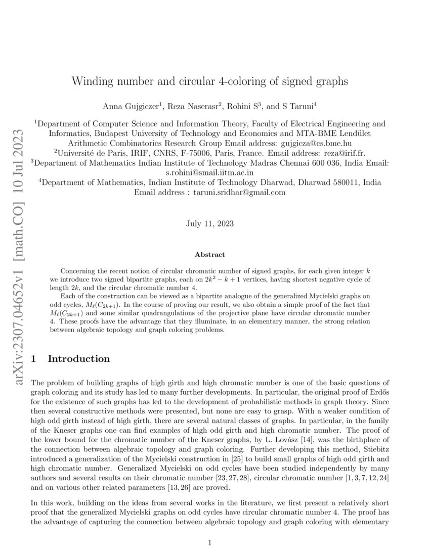 Winding number and circular 4-coloring of signed graphs | DeepAI