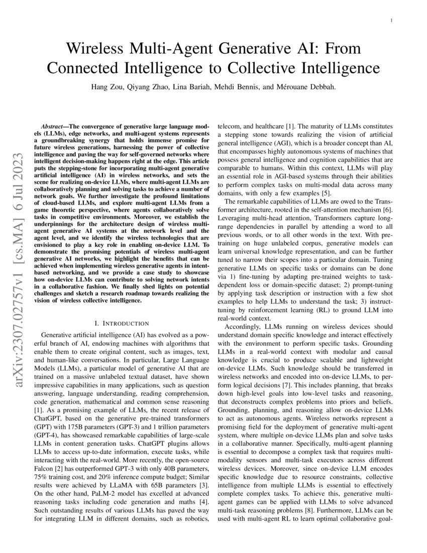 Wireless Multi-Agent Generative AI: From Connected Intelligence to ...