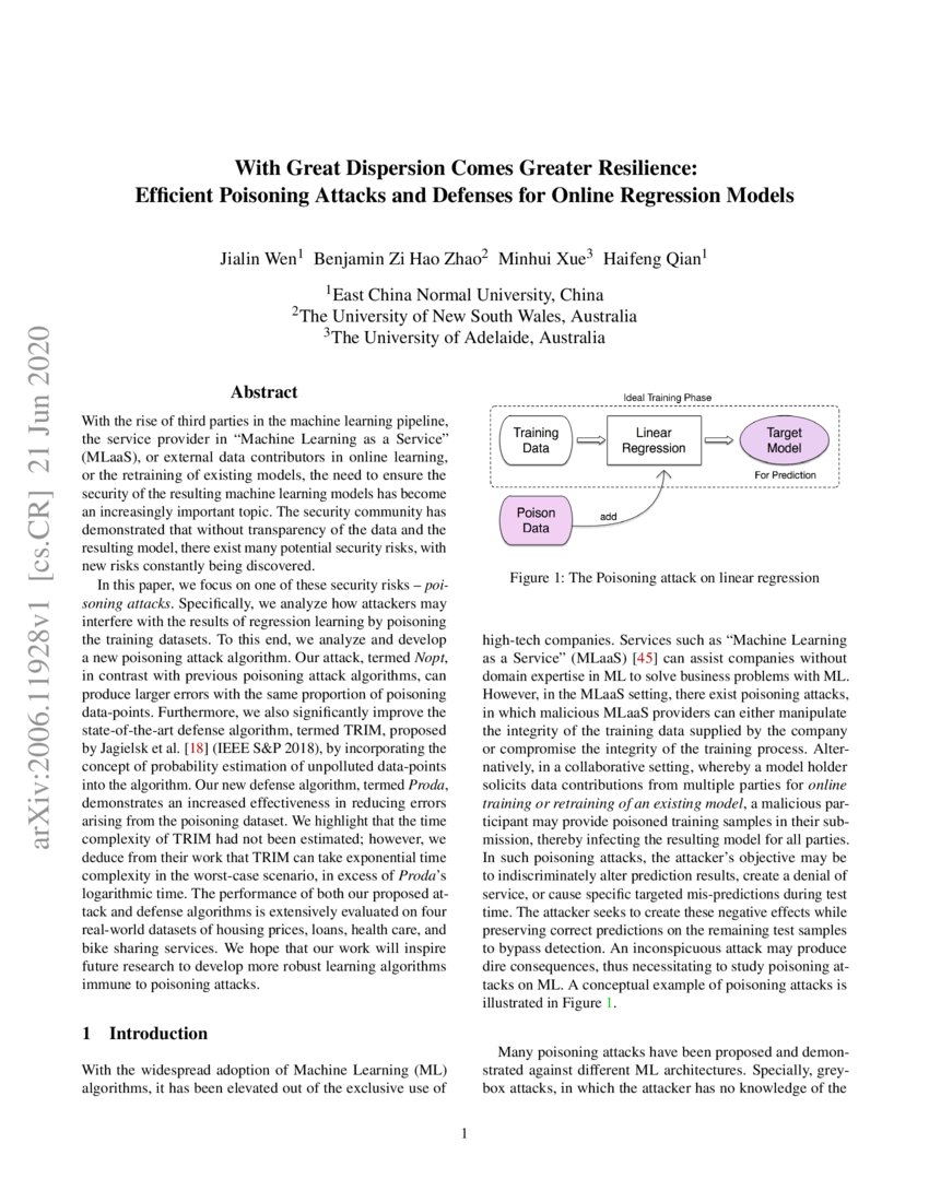With Great Dispersion Comes Greater Resilience: Efficient Poisoning ...