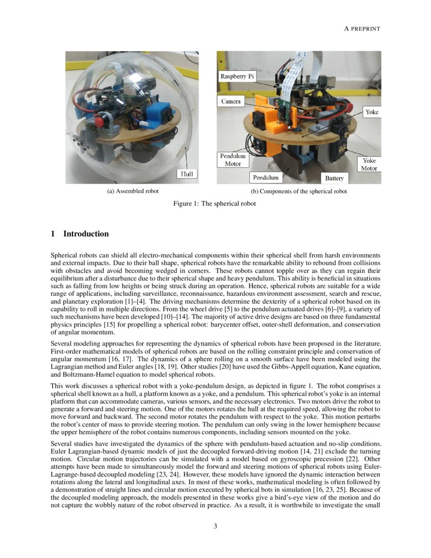 Wobble control of a pendulum actuated spherical robot | DeepAI