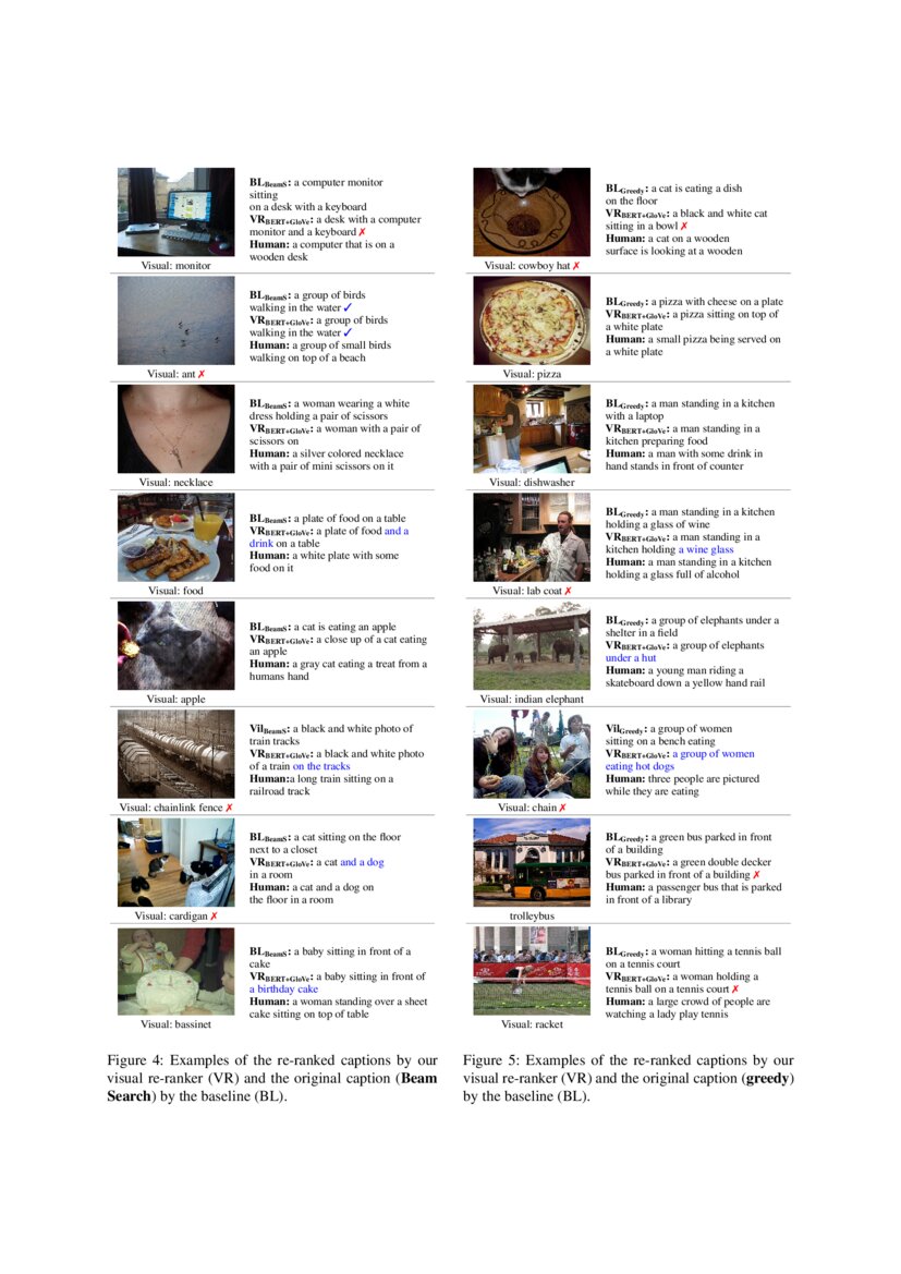 Word To Sentence Visual Semantic Similarity For Caption Generation Lessons Learned Deepai