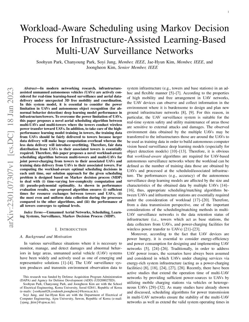 Workload Aware Scheduling Using Markov Decision Process For