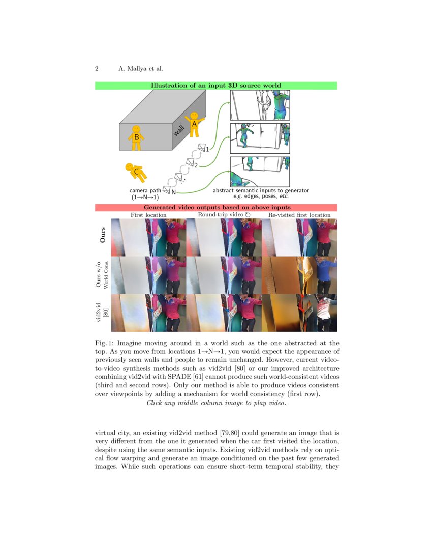World-Consistent Video-to-Video Synthesis | DeepAI