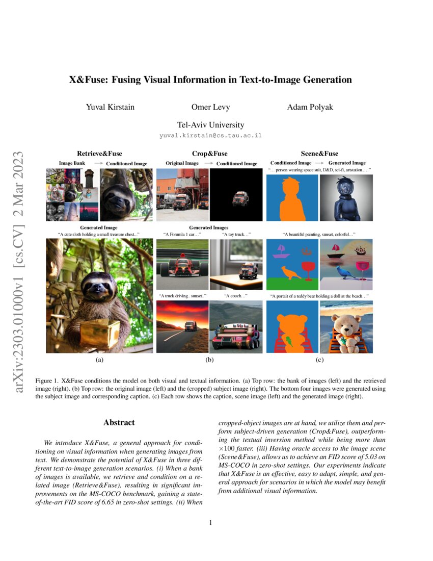 X Fuse Fusing Visual Information In Text To Image Generation Deepai