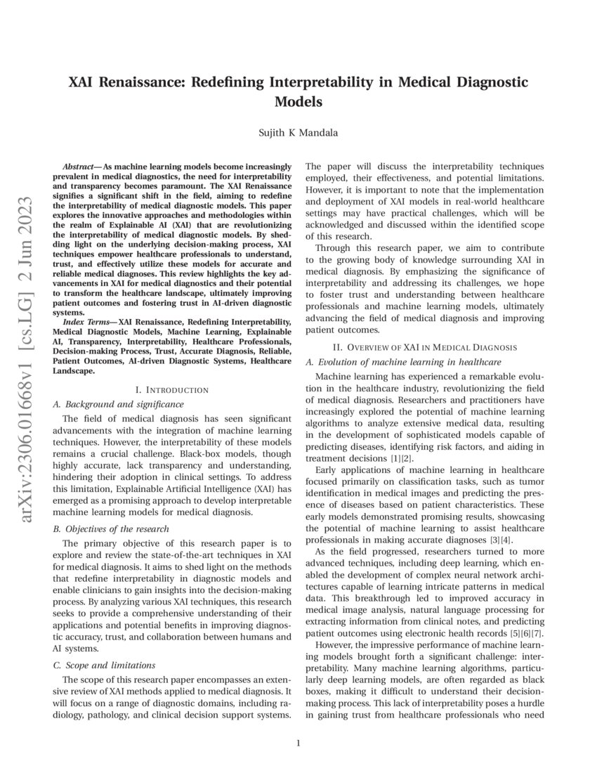 XAI Renaissance: Redefining Interpretability in Medical Diagnostic Models | DeepAI