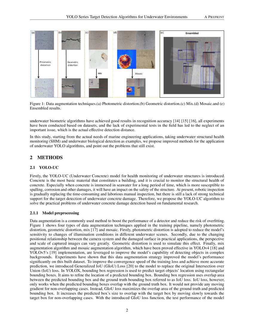 Yolo Series Target Detection Algorithms For Underwater Environments 7875
