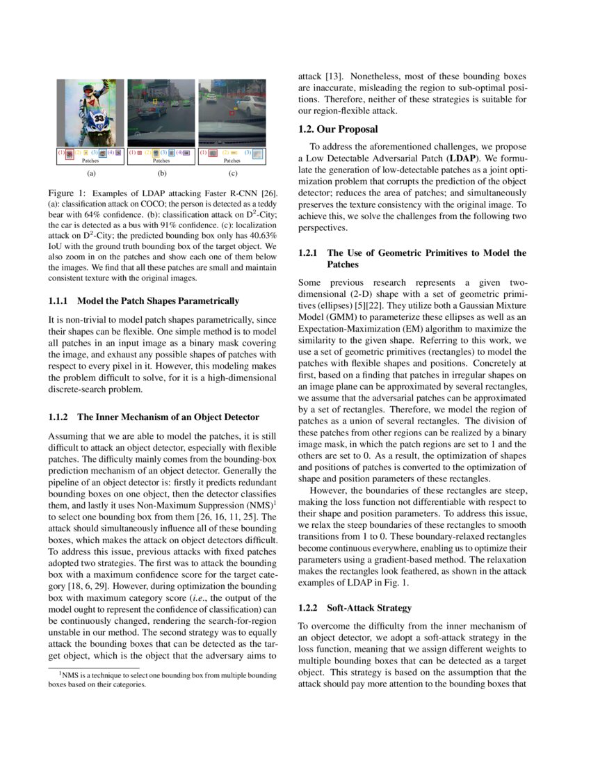 You Cannot Easily Catch Me A Low Detectable Adversarial Patch For Object Detectors Deepai