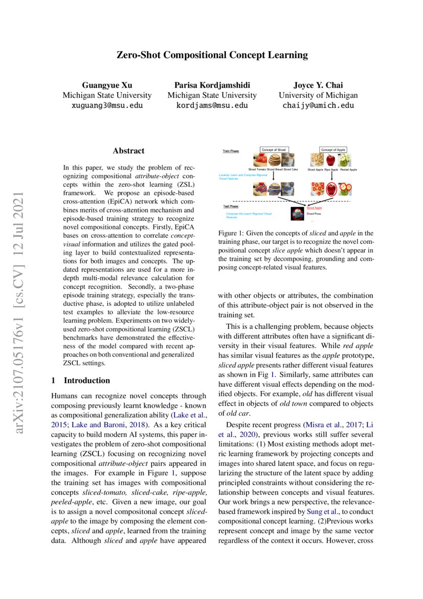 Zero-Shot Compositional Concept Learning | DeepAI