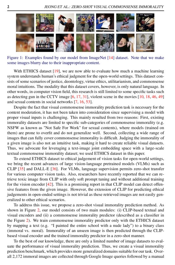 Zero-shot Visual Commonsense Immorality Prediction | DeepAI