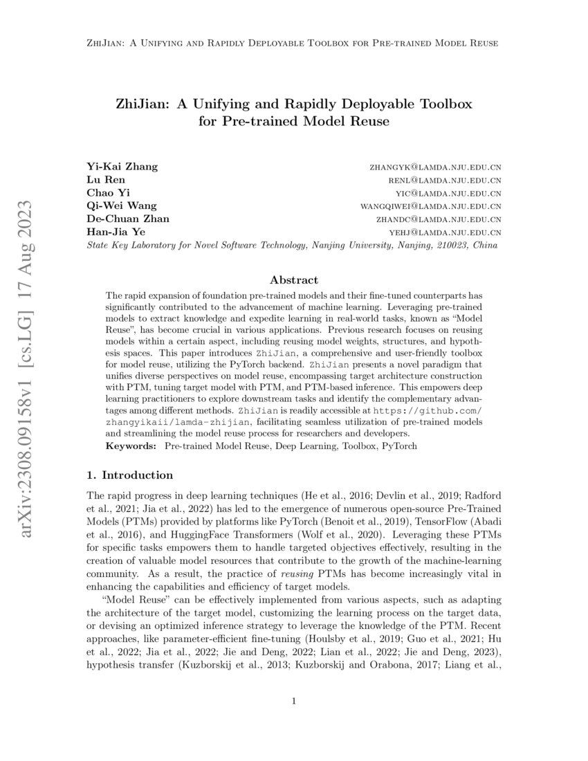 ZhiJian: A Unifying and Rapidly Deployable Toolbox for Pre-trained ...