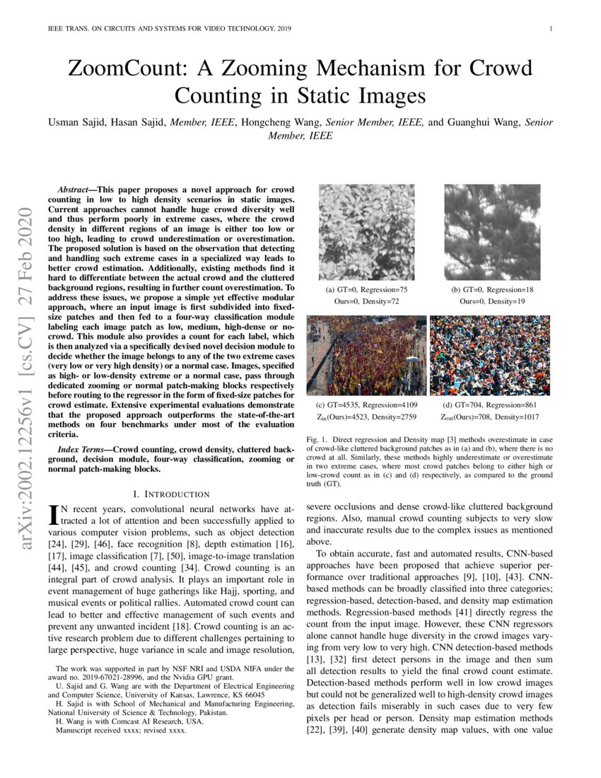 ZoomCount: A Zooming Mechanism for Crowd Counting in Static Images | DeepAI