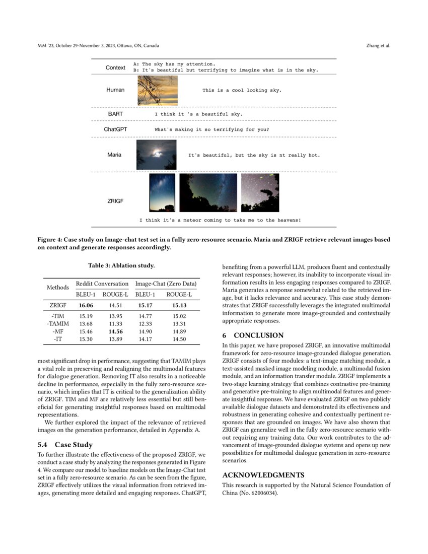 Zrigf An Innovative Multimodal Framework For Zero Resource Image Grounded Dialogue Generation