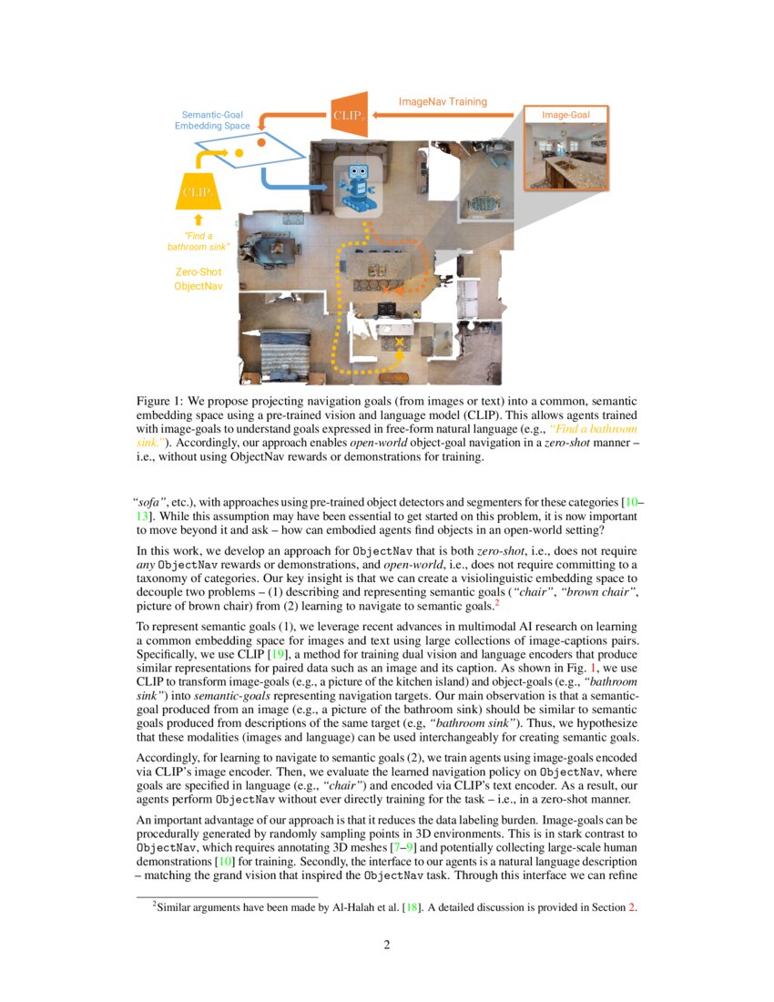 ZSON: Zero-Shot Object-Goal Navigation using Multimodal Goal Embeddings ... ZSON: Zero-Shot Object-Goal Navigation using Multimodal Goal Embeddings ...